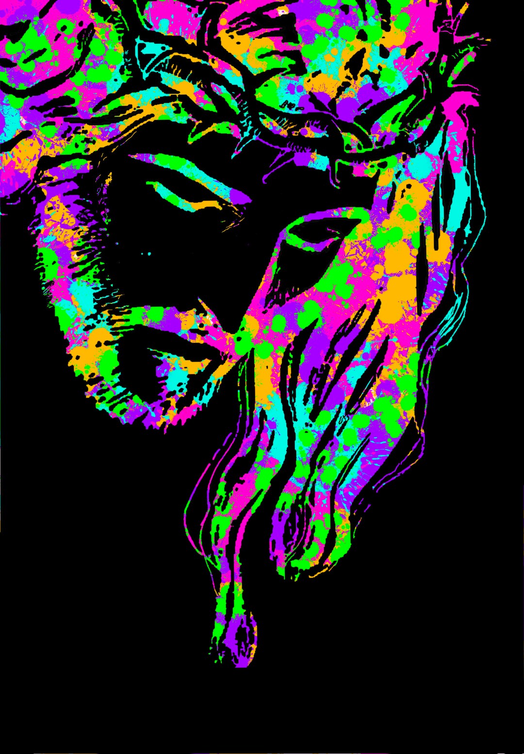 Jesus Christ in Color Splash. - Etsy