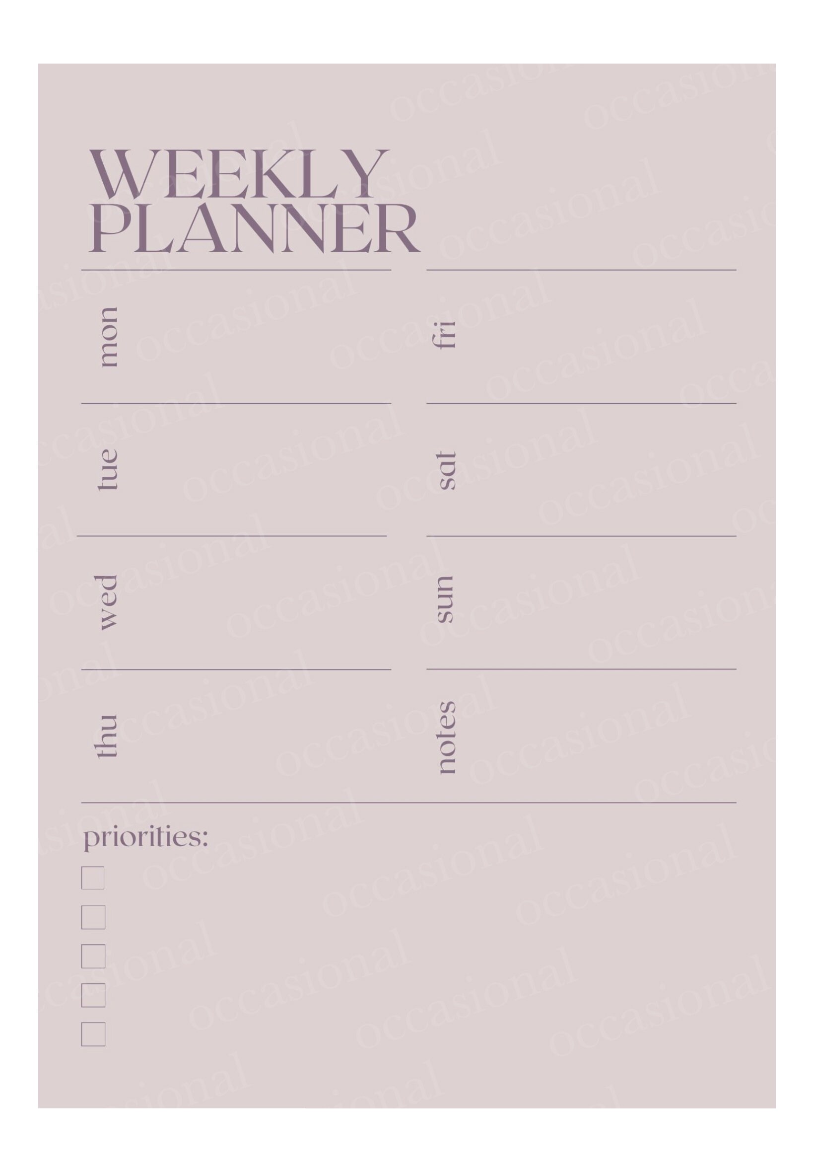 Minimalist Printable Pink Daily and Weekly Planner, Printable Agenda ...
