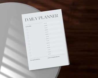 Minimalist Printable Pink Daily and Weekly Planner, Printable Agenda ...