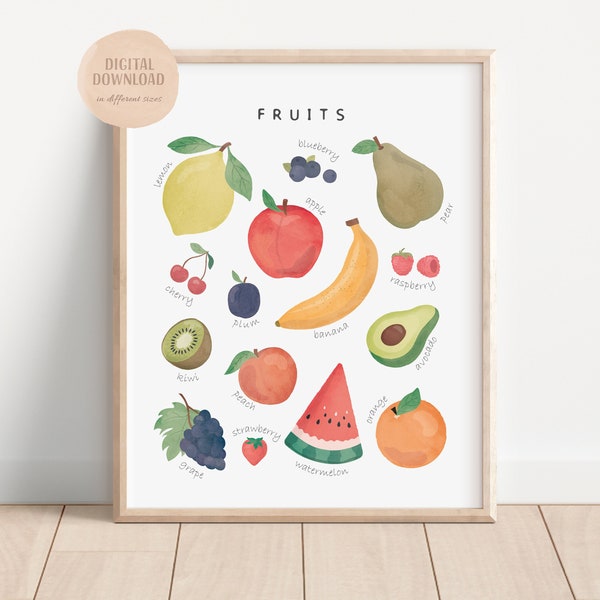 Fruit Poster - Etsy UK