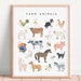 Farm Animals Poster, Educational Poster, Nursery Wall Decor, Playroom ...
