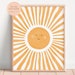 Watercolor Sun Poster, Sun Playroom Decor, Watercolour Nursery Prints ...