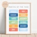 Rainbow Months of the Year Poster, Playroom Educational Poster, Rainbow ...