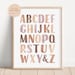 Neutral Alphabet Poster, Beige Watercolour Alphabet, ABC Print, Nursery ...