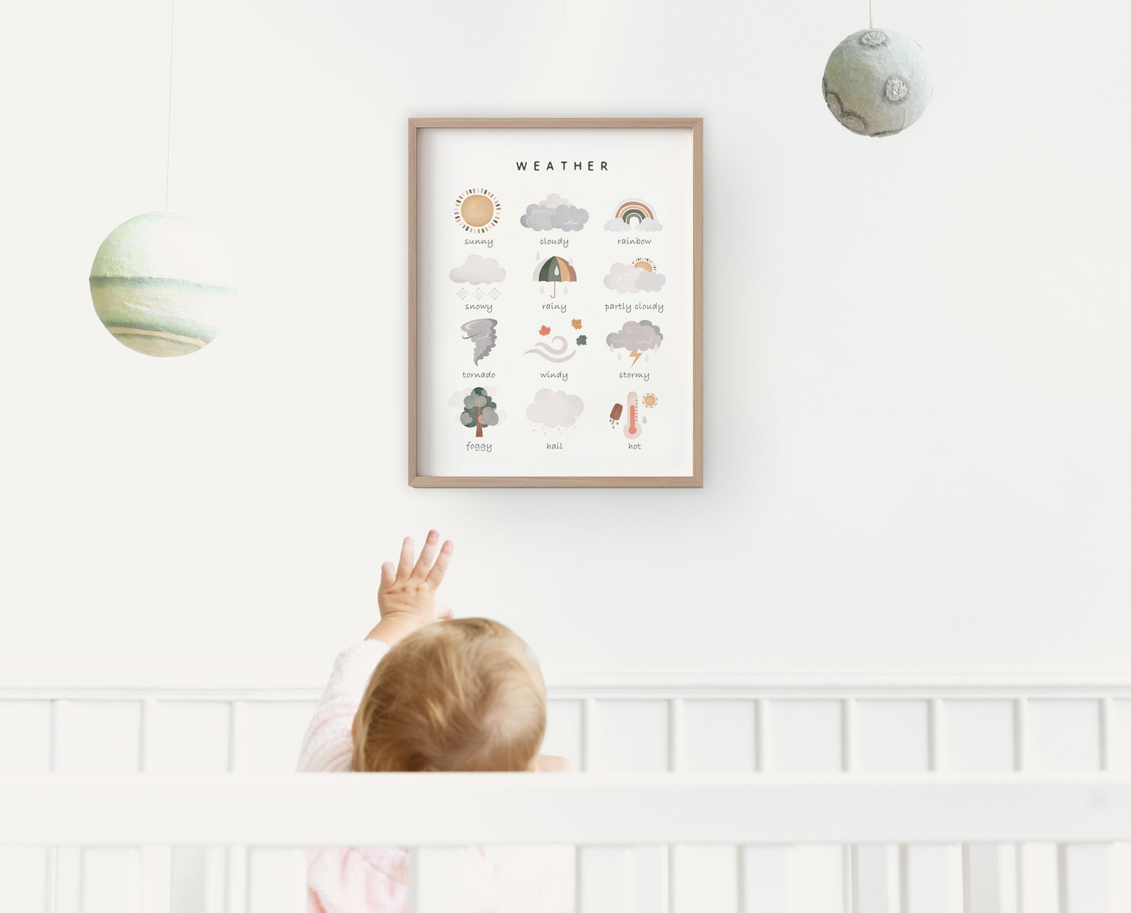 Weather Print, Kids Weather Poster, Kids Wall Decor, Educational Print ...