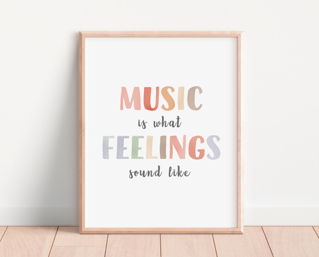 Rainbow Music Quote Poster: Music Teacher Classroom Decor (digital ...