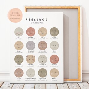 Bilingual Spanish Educational Poster, Playroom Educational Poster ...