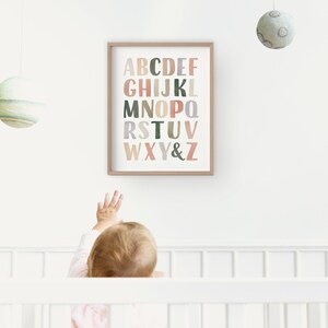 Neutral Alphabet Poster, Watercolour Alphabet, ABC Print, Nursery ...