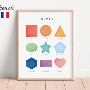 French Educational Poster, French Classroom Printables, Shapes Poster ...