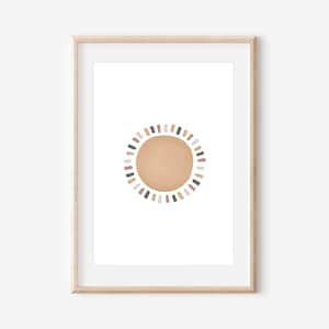 Boho Sun Poster, Boho Sunshine Nursery Print, Girls Room Decor, Neutral ...