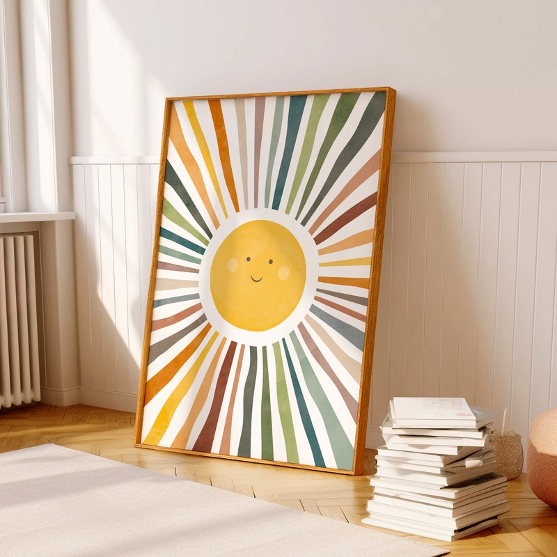 Sun Wall Prints Nursery - Etsy UK