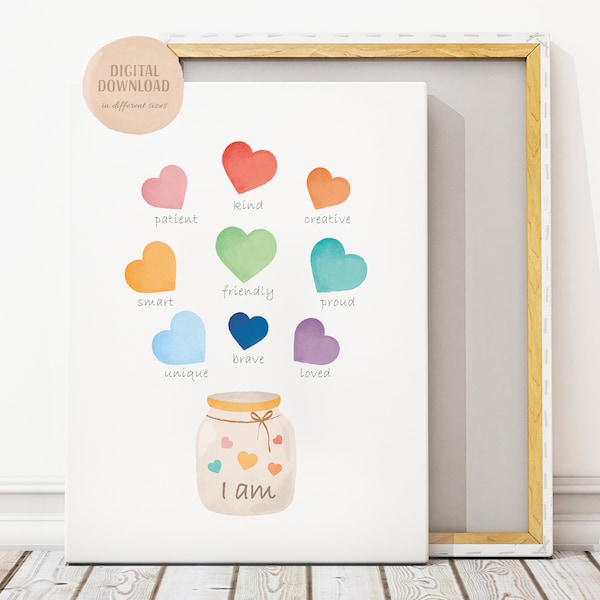 Positive Affirmations Wall Art Kids - Etsy