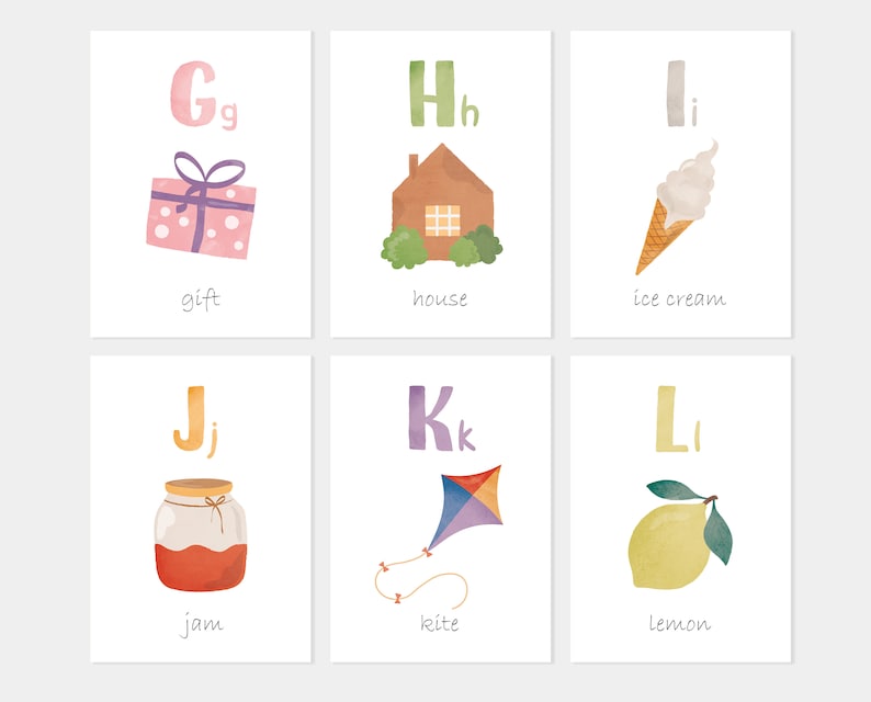 Printable Alphabet Flash Cards Classroom Decor Toddlers - Etsy
