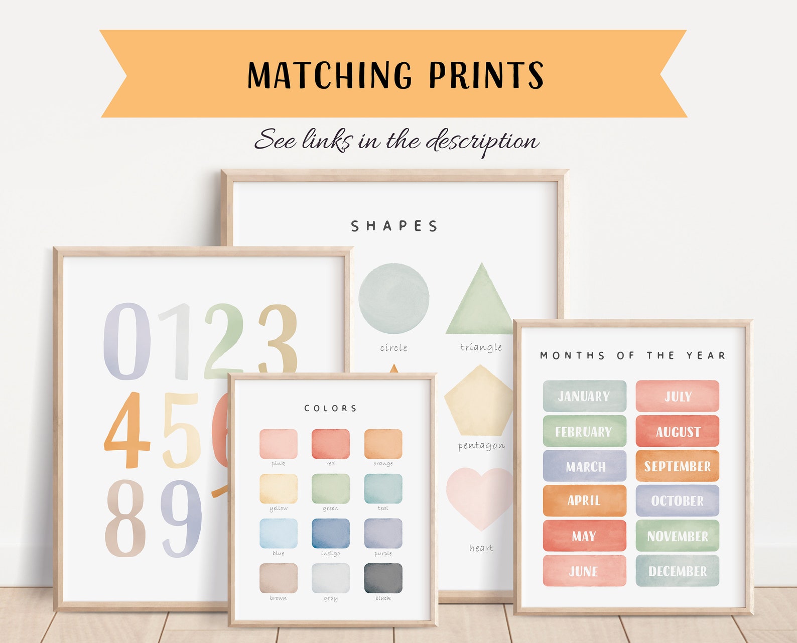 Telling the Time Poster, Time Printables, Rainbow Playroom Decor, Kids ...