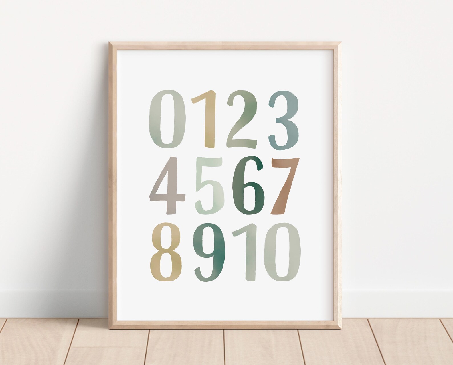 Earth Tones Alphabet and Numbers, Neutral Nursery Wall Decor, Earth ...