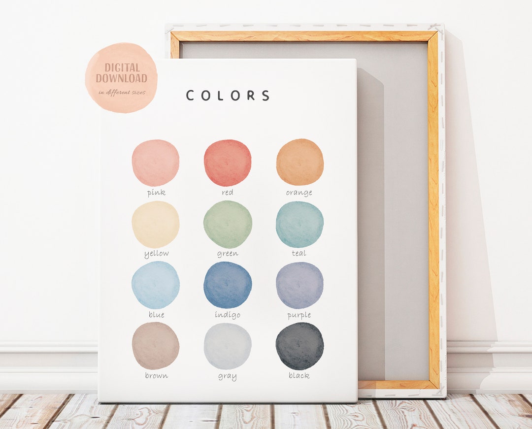 Colors Poster, Educational Poster, Classroom Decor, Colors Educational ...