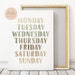 Days of the Week Poster, Montessori Materials, Educational Printables ...