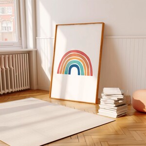 Watercolor Rainbow Poster, Rainbow Playroom Decor, Watercolor Nursery ...