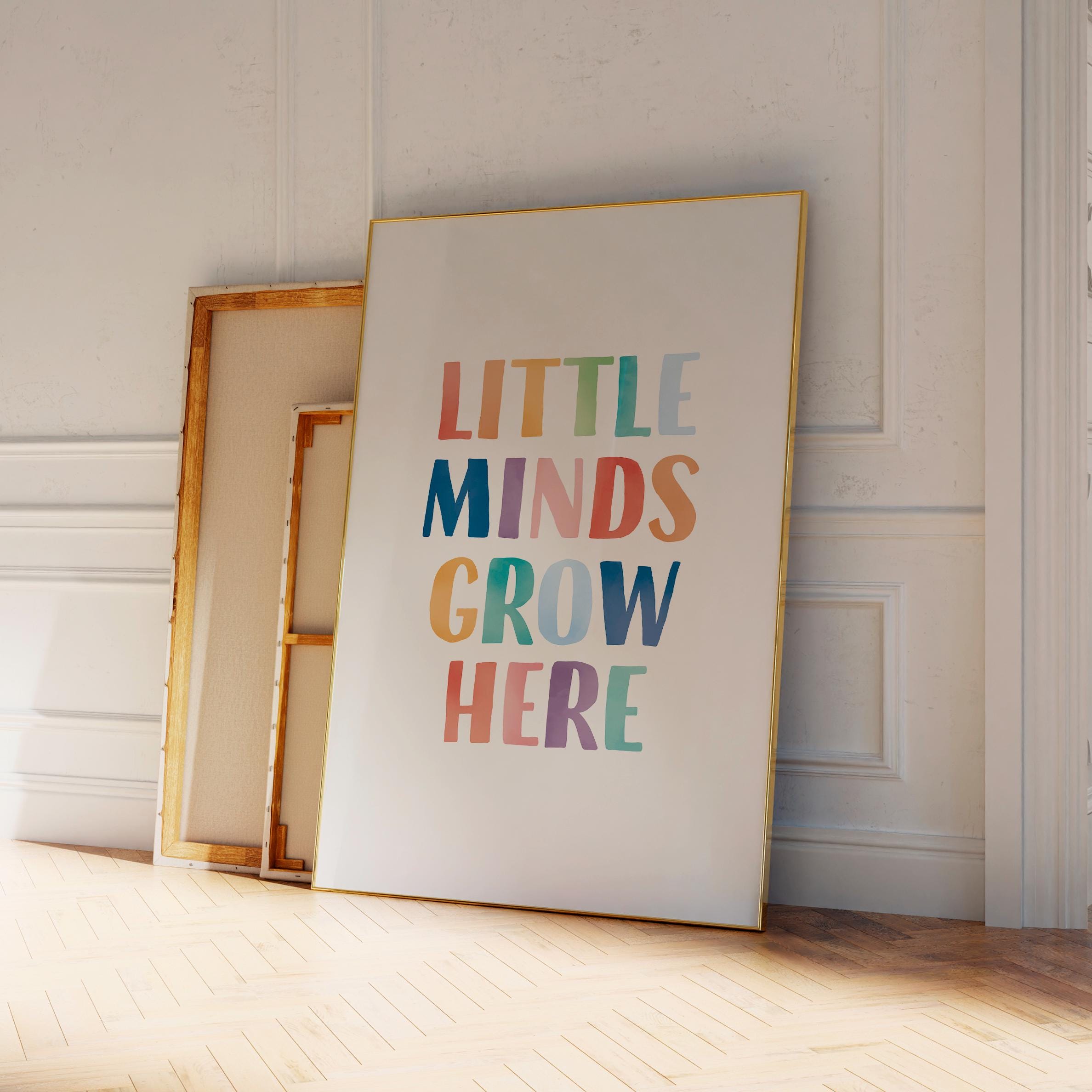 Little Minds Grow Here, Rainbow Classroom Decor, Therapy Office Decor ...