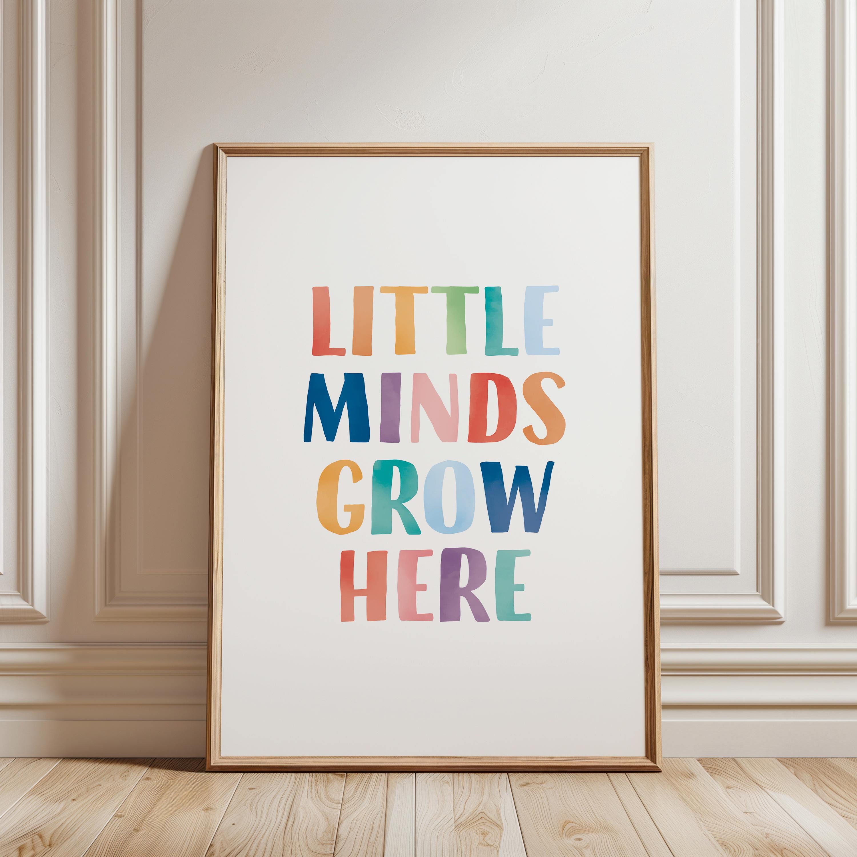 Little Minds Grow Here, Rainbow Classroom Decor, Therapy Office Decor ...