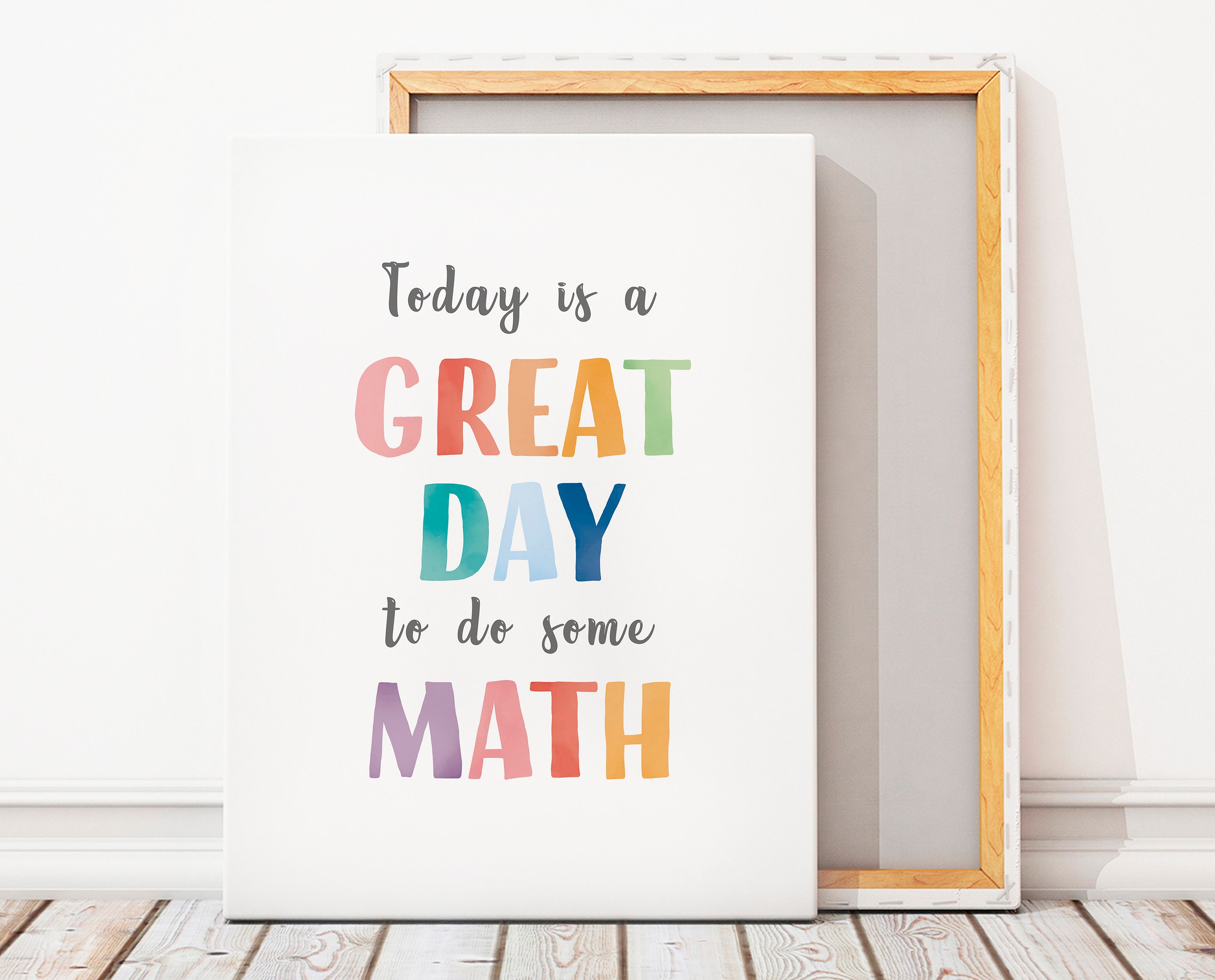 Rainbow Math Poster: Watercolor Classroom Decor (digital Download) - Etsy