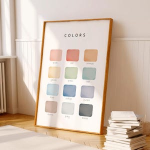 Colors Poster, Educational Poster, Classroom Decor, Montessori ...