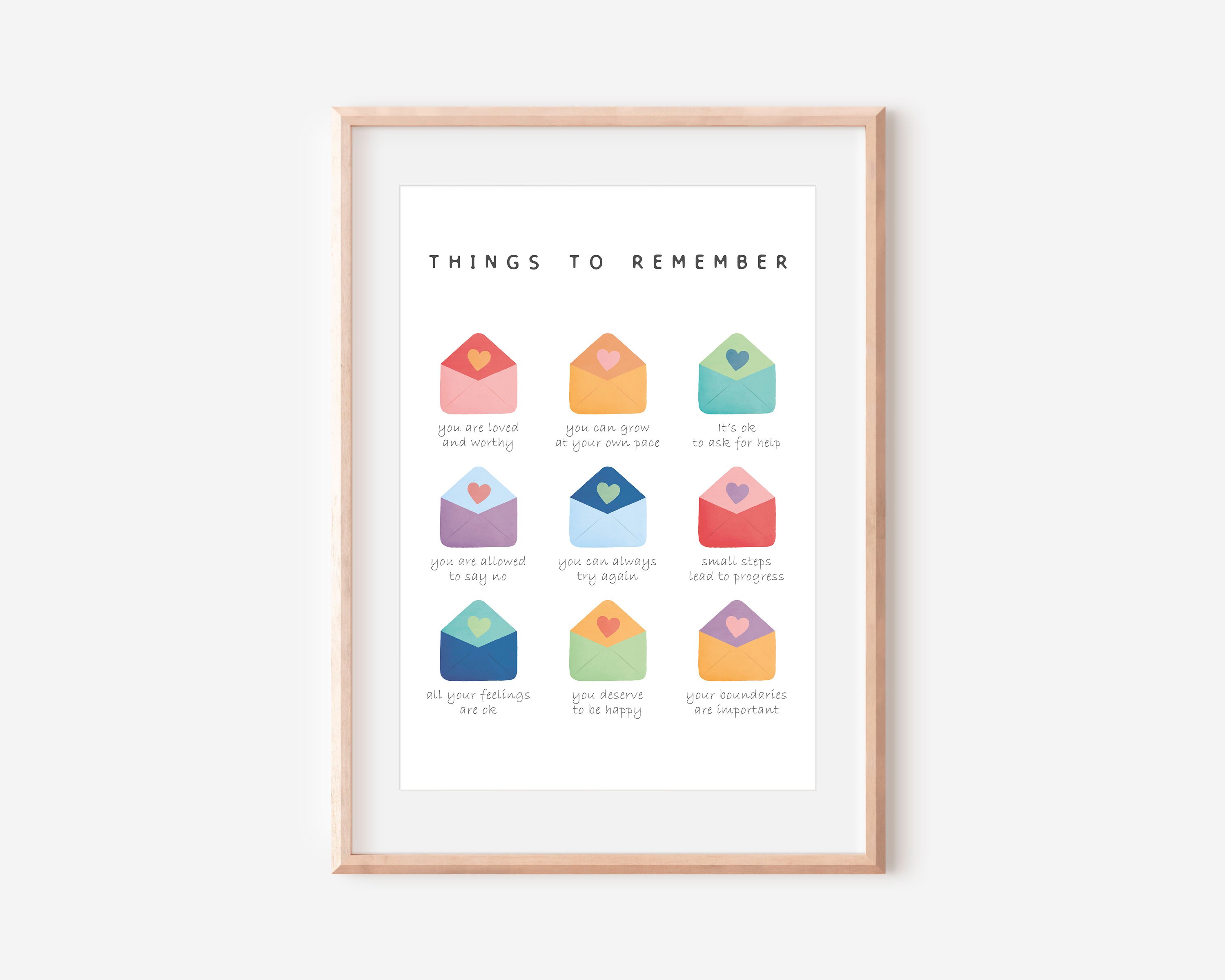 Things to Remember Poster, Coping Skills Poster, Therapist Office Decor ...