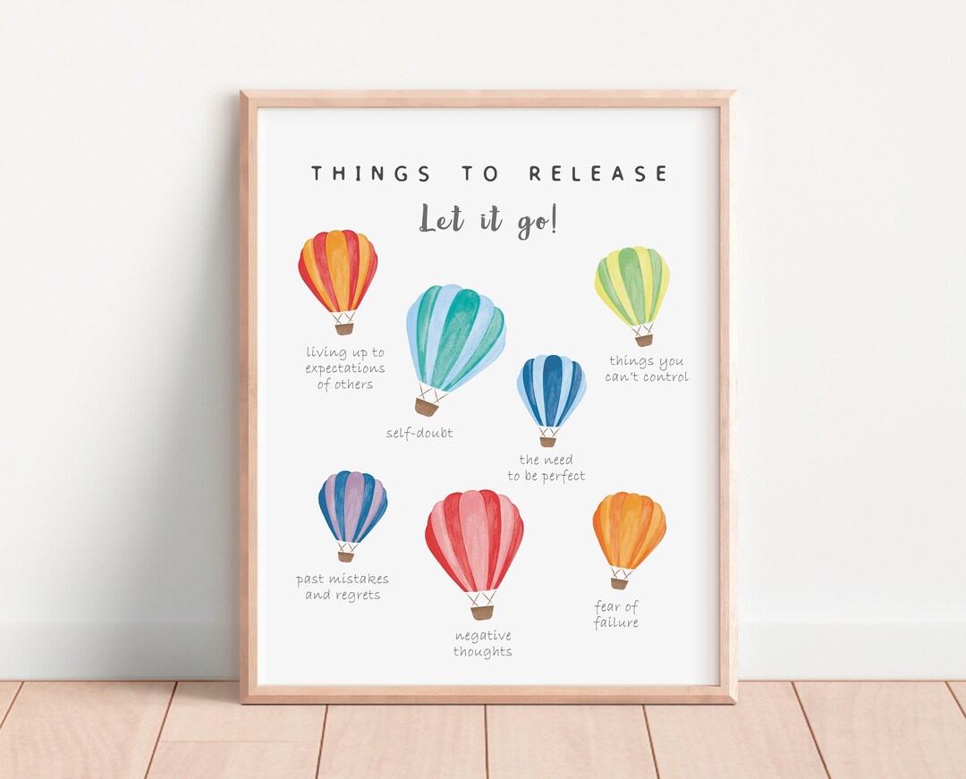 Things to Let Go Of, Coping Skills Poster, Therapist Office Decor ...