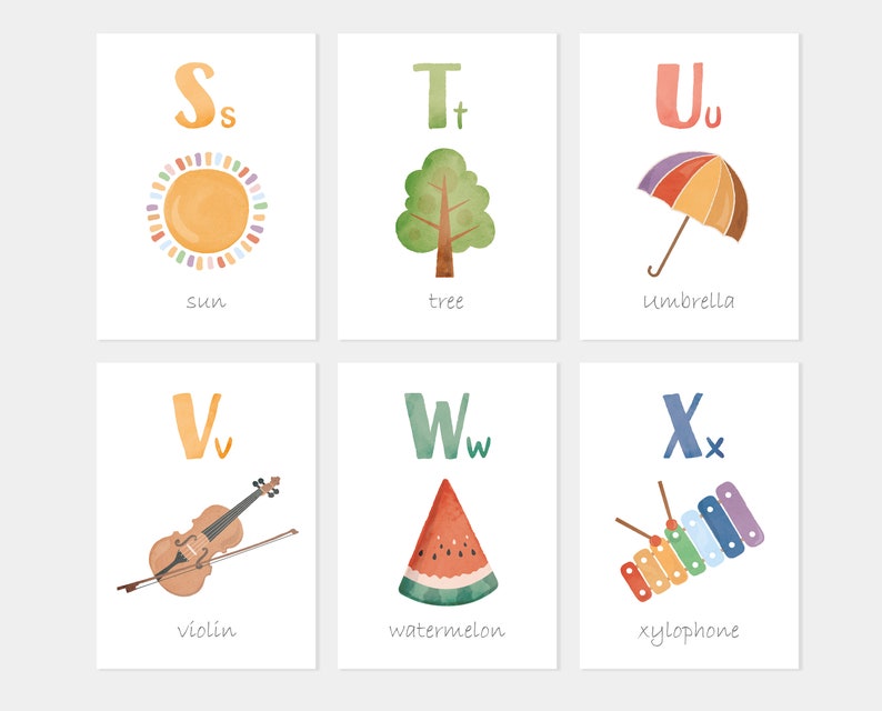 Printable Alphabet Flash Cards Classroom Decor Toddlers - Etsy