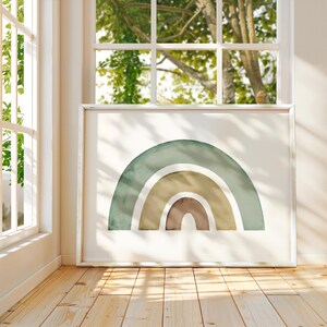 Earth Tones Set of 6 Nursery Posters, Sun Playroom Poster, Toddler ...