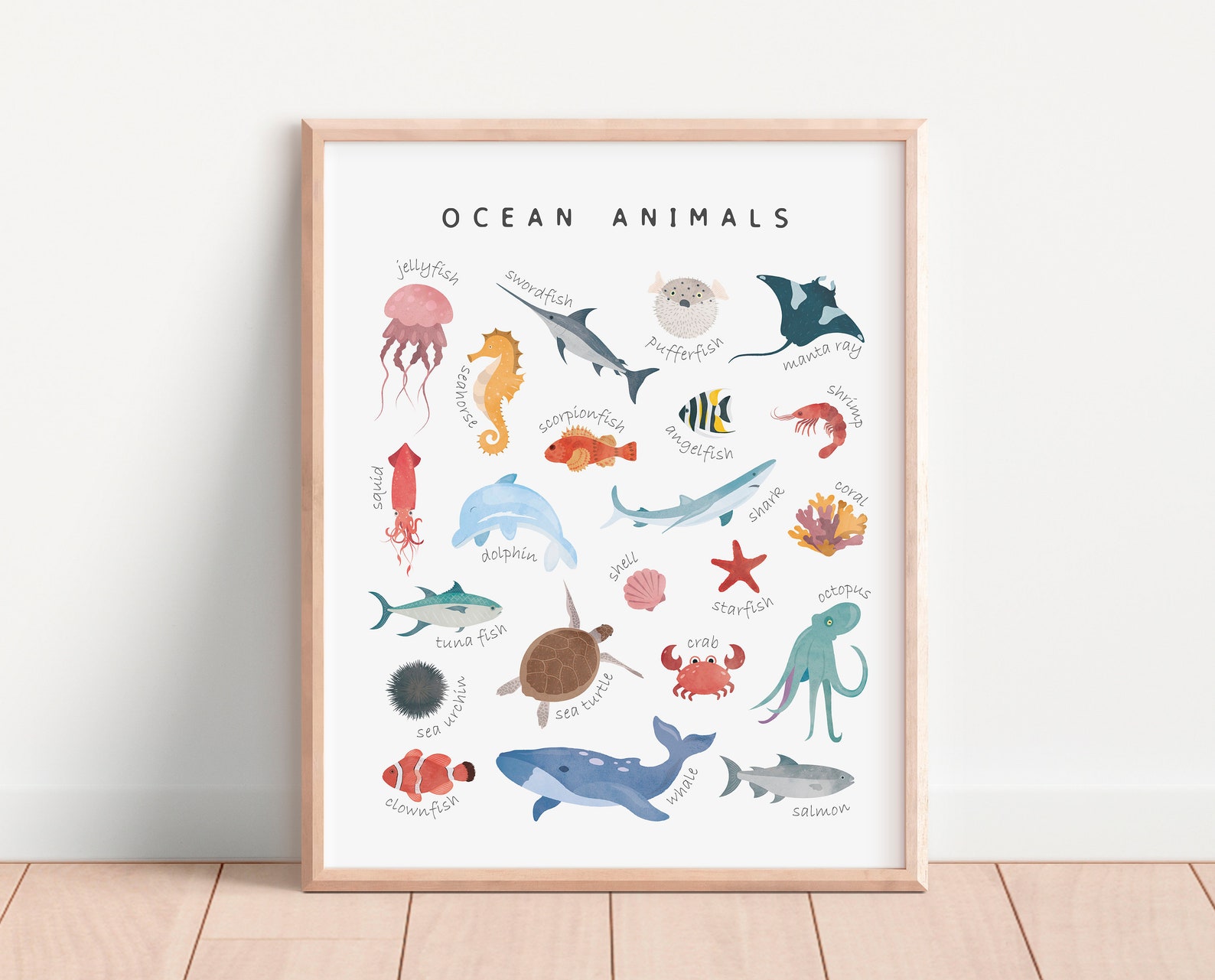 Set of 7 Educational Animal Posters, Insects, Farm Animals, Safari ...