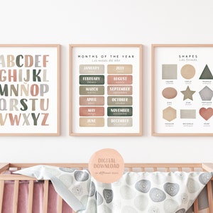 8 Bilingual Spanish Educational Posters, Neutral Spanish Posters, Set ...