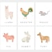 20 Farm Animals Cards, Montessori Flash Cards, Pre-school Cards ...