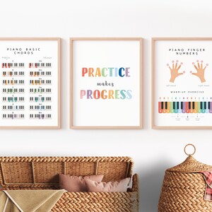 Set of 8 Music Educational Posters, Music Theory Posters, Piano Notes ...