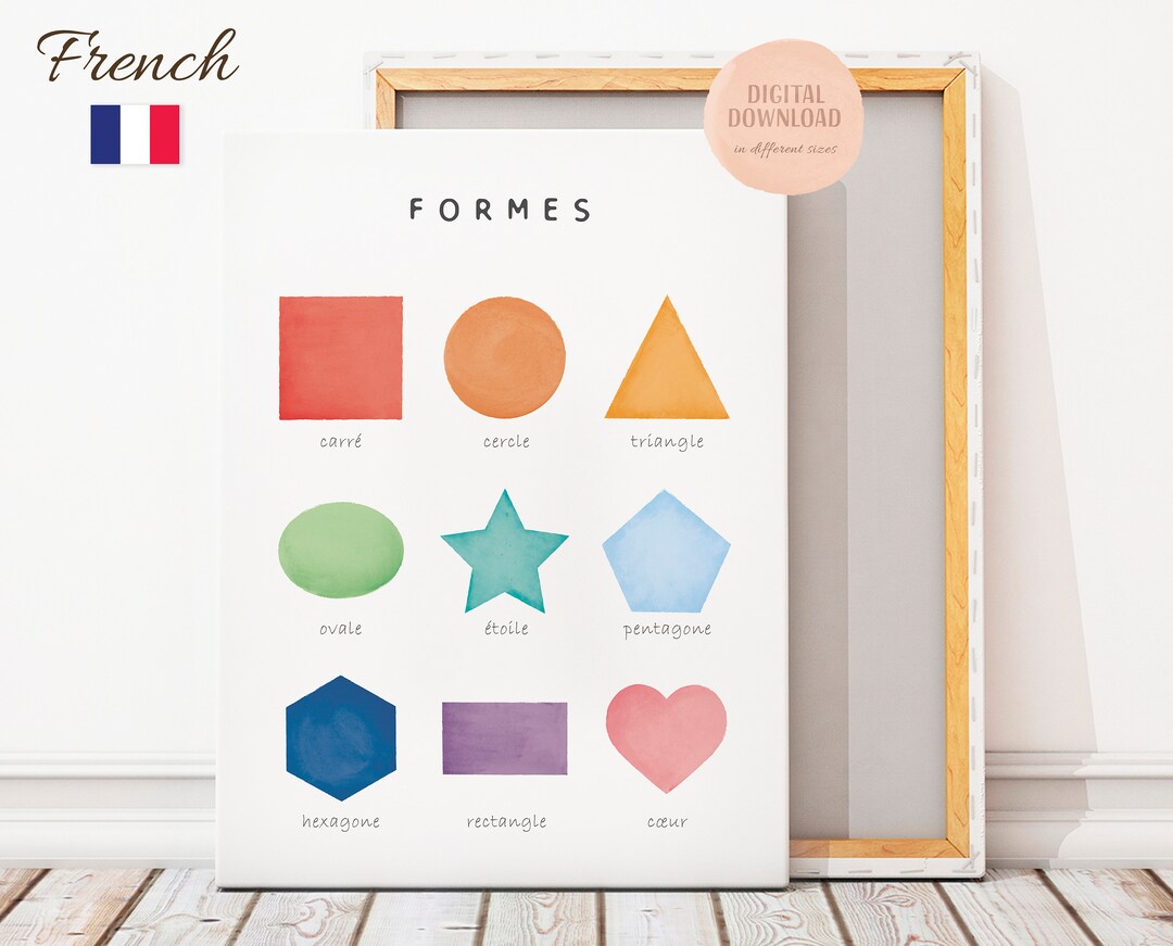French Educational Poster, French Classroom Printables, Shapes Poster ...