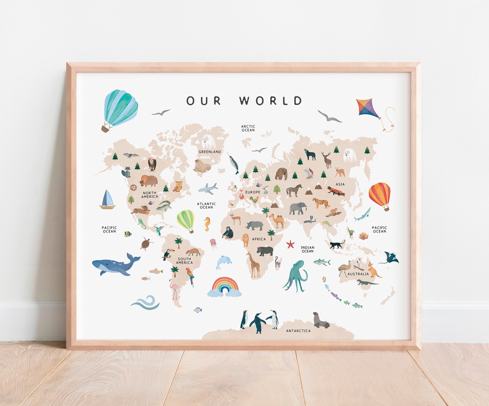 Set of 7 Educational Animal Posters, Insects, Farm Animals, Safari ...