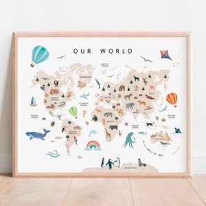 Set of 7 Educational Animal Posters, Insects, Farm Animals, Safari ...