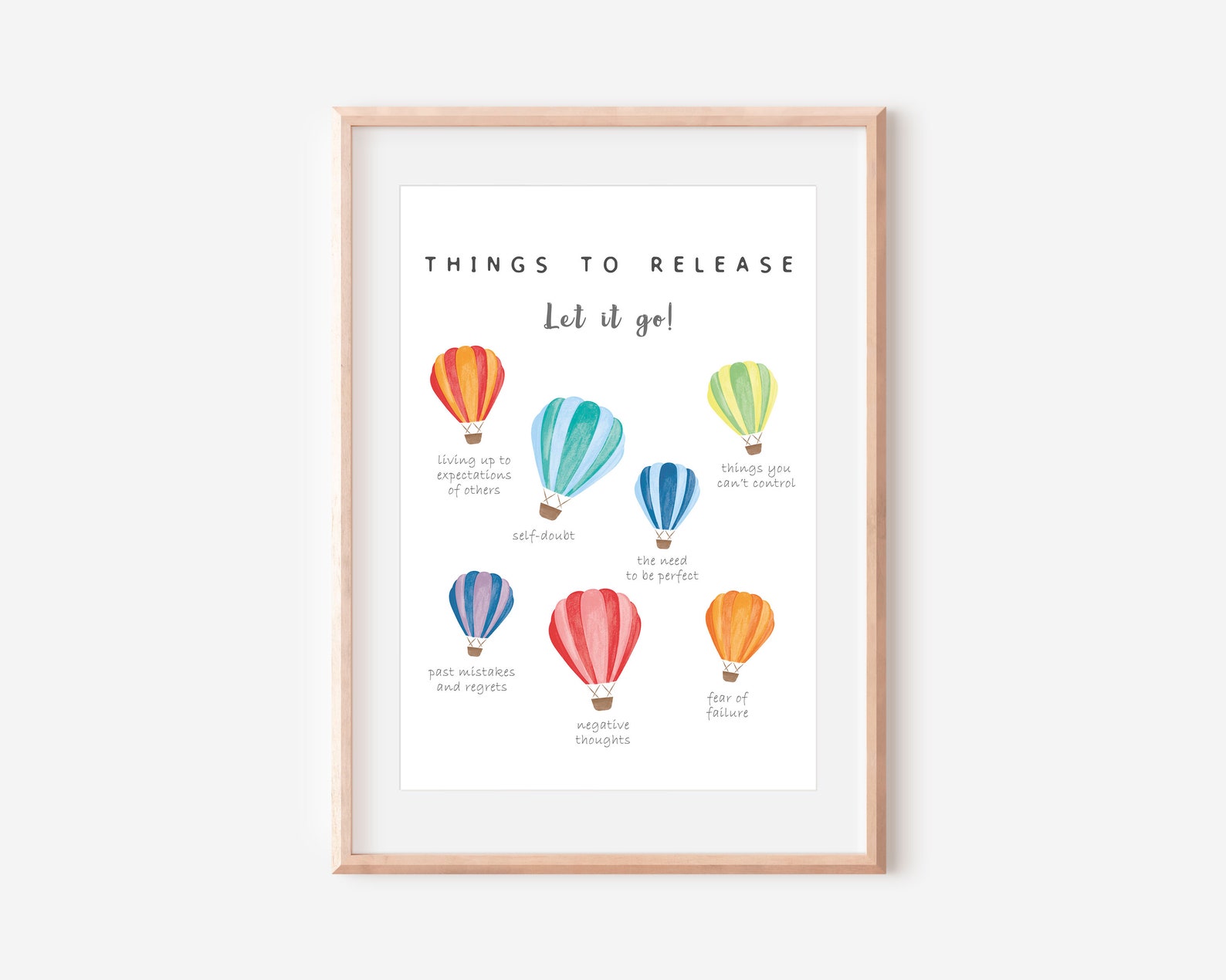 Things to Let Go Of, Coping Skills Poster, Therapist Office Decor ...