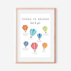 Things to Let Go Of, Coping Skills Poster, Therapist Office Decor ...