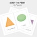 12 Rainbow Shapes Flash Cards, Preschool Materials, Homeschool ...