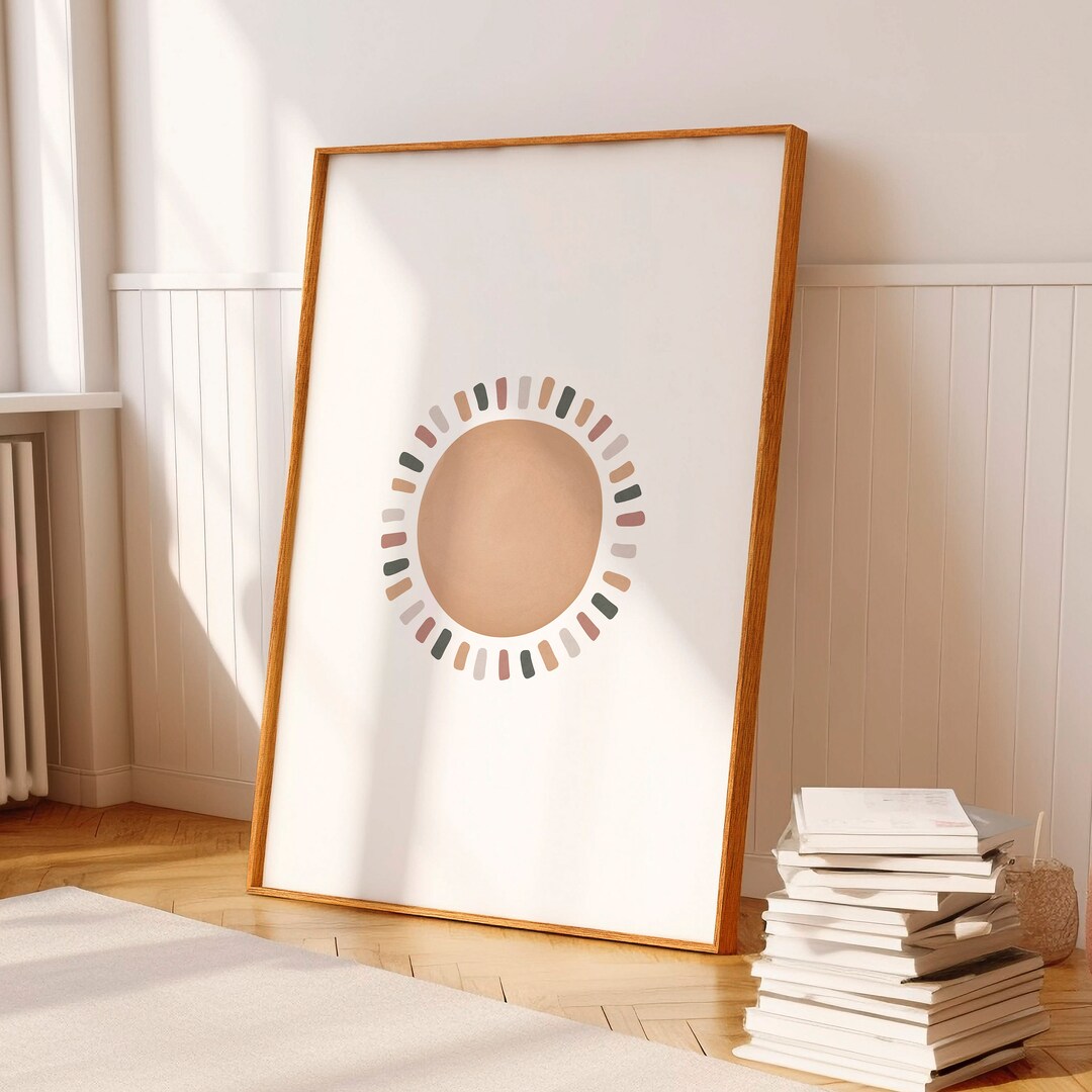 Boho Sun Poster, Boho Sunshine Nursery Print, Girls Room Decor, Neutral ...