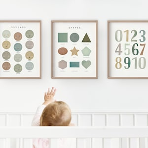 Earth Tones Educational Posters Set, 15 Homeschool Prints, Montessori ...