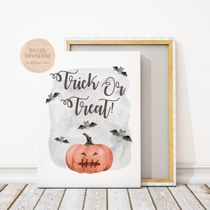 Set of 3 Halloween Posters, Little Boo Print, Pumpkin Print, Fall Wall ...