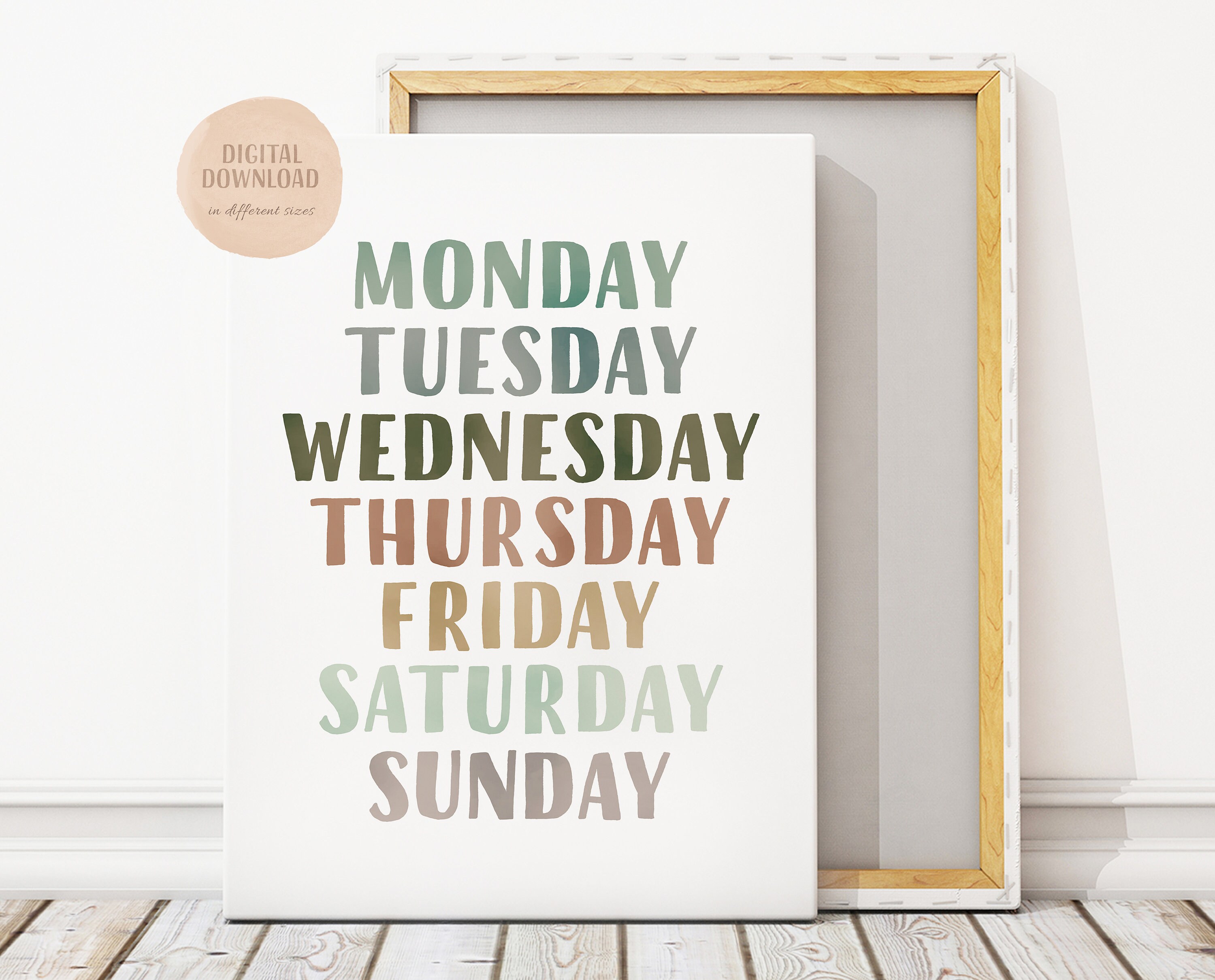 Earth Tones Set of 6 Nursery Posters, Neutral Kids Room Decor, Toddler ...