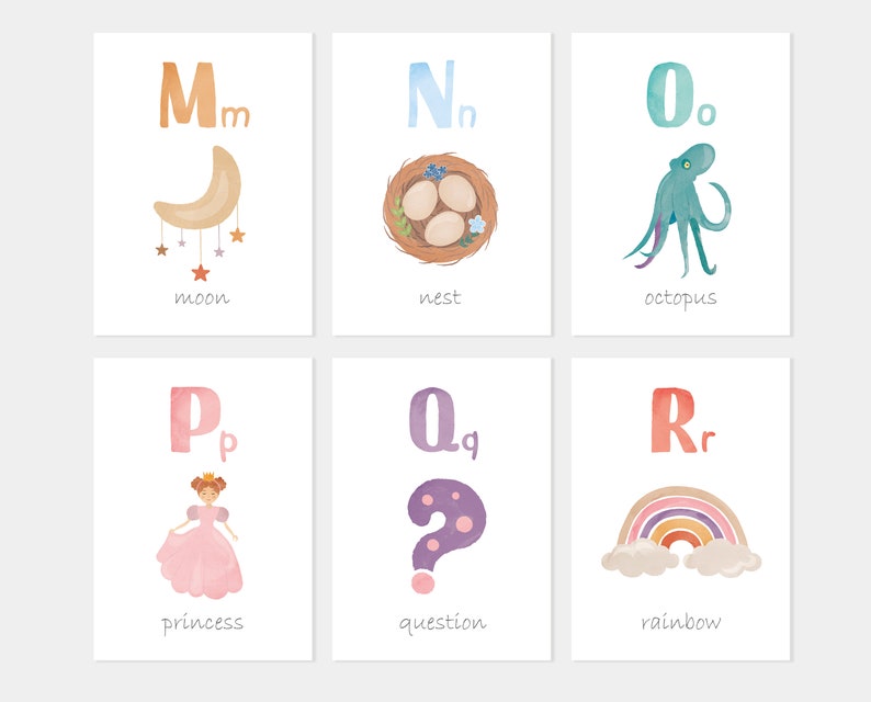 Printable Alphabet Flash Cards Classroom Decor Toddlers - Etsy