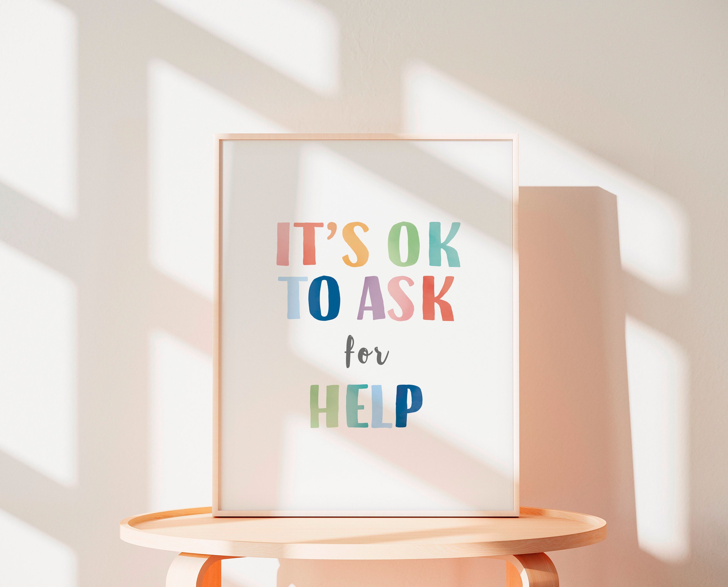 Rainbow Calming Corner Poster: Therapy Office Decor (digital Download ...