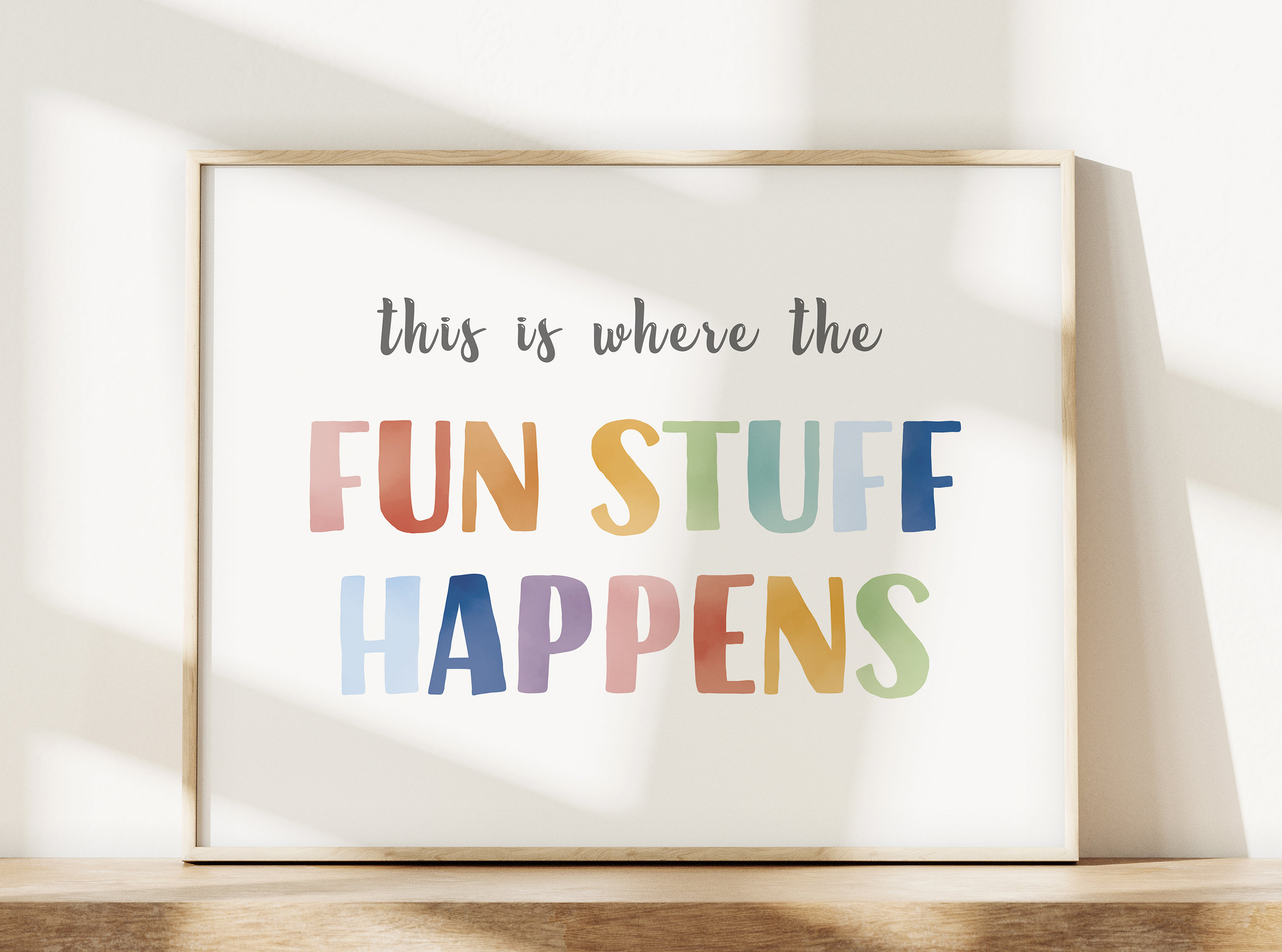 This is Where the Fun Stuff Happens, Nursery Wall Decor, Playroom ...