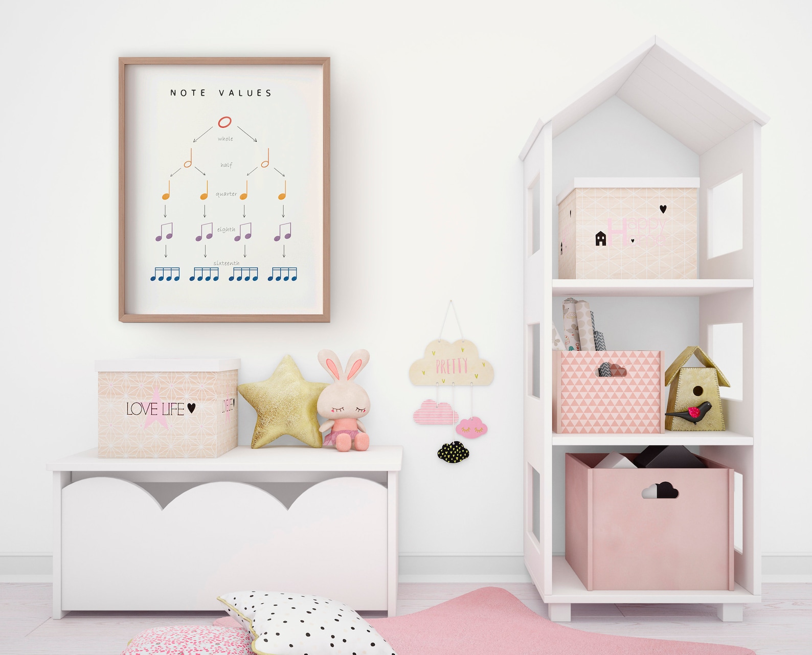 Music Theory Poster, Educational Poster, Notes Values, Homeschool Decor ...