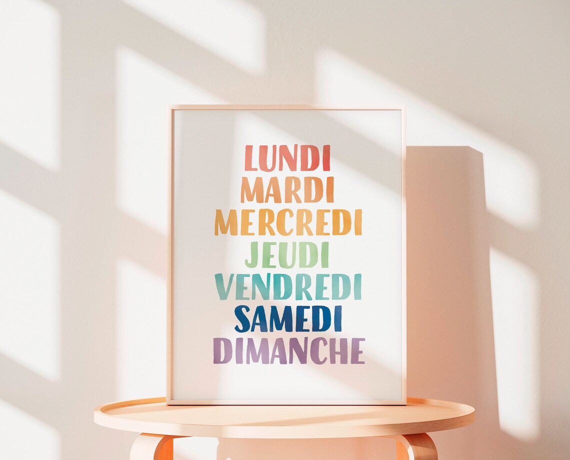 French Educational Poster, French Classroom Printables, Days of the ...