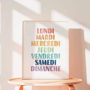 French Educational Poster, French Classroom Printables, Days of the ...